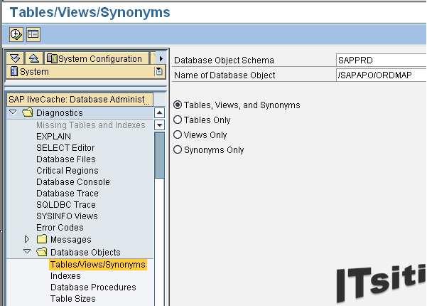 Select from table /SAPAPO/ORDMAP Failed using DBMCLI, SQLCLI